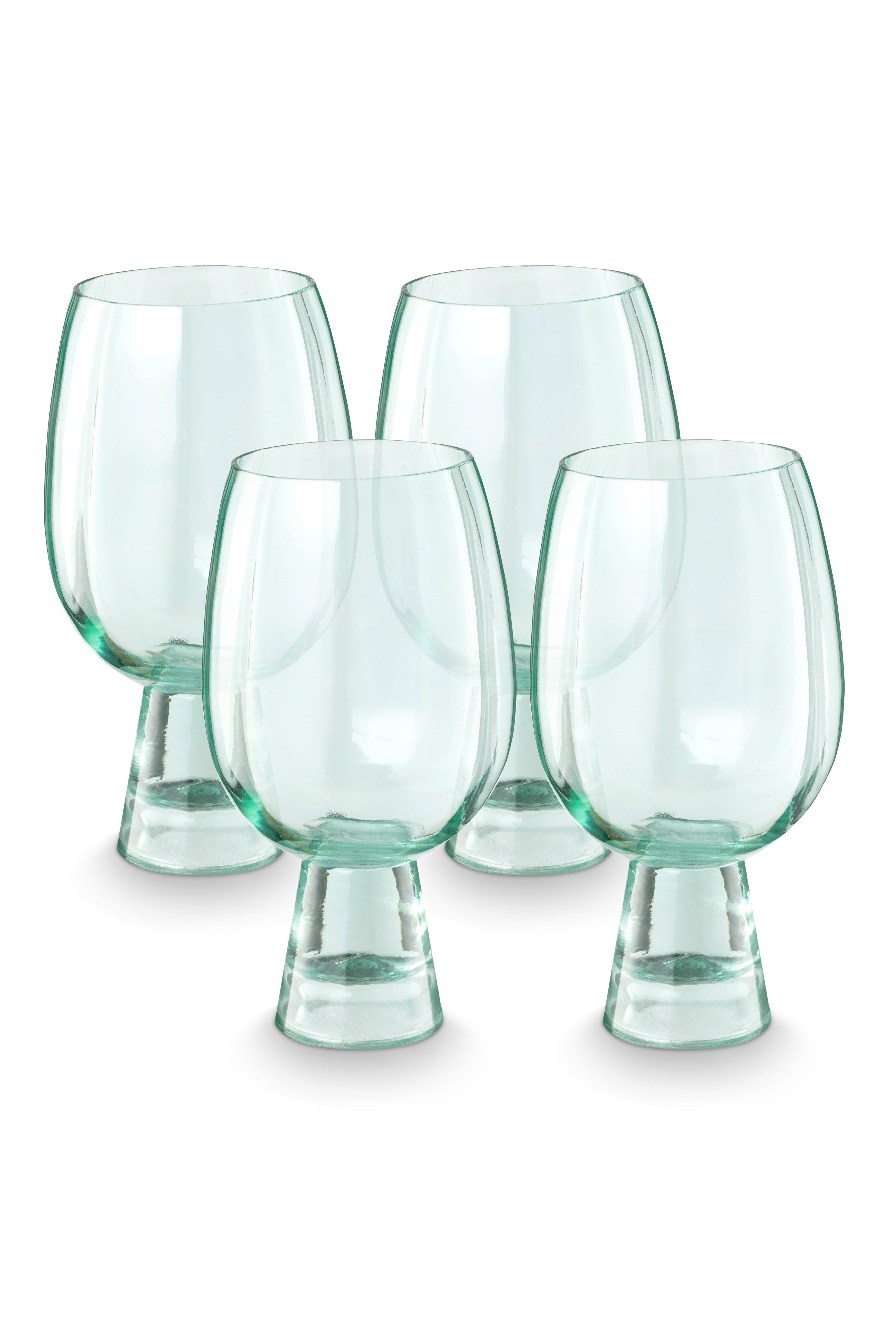 vtwonen - Retro Wijnglazen - Set van 4 - 220ml