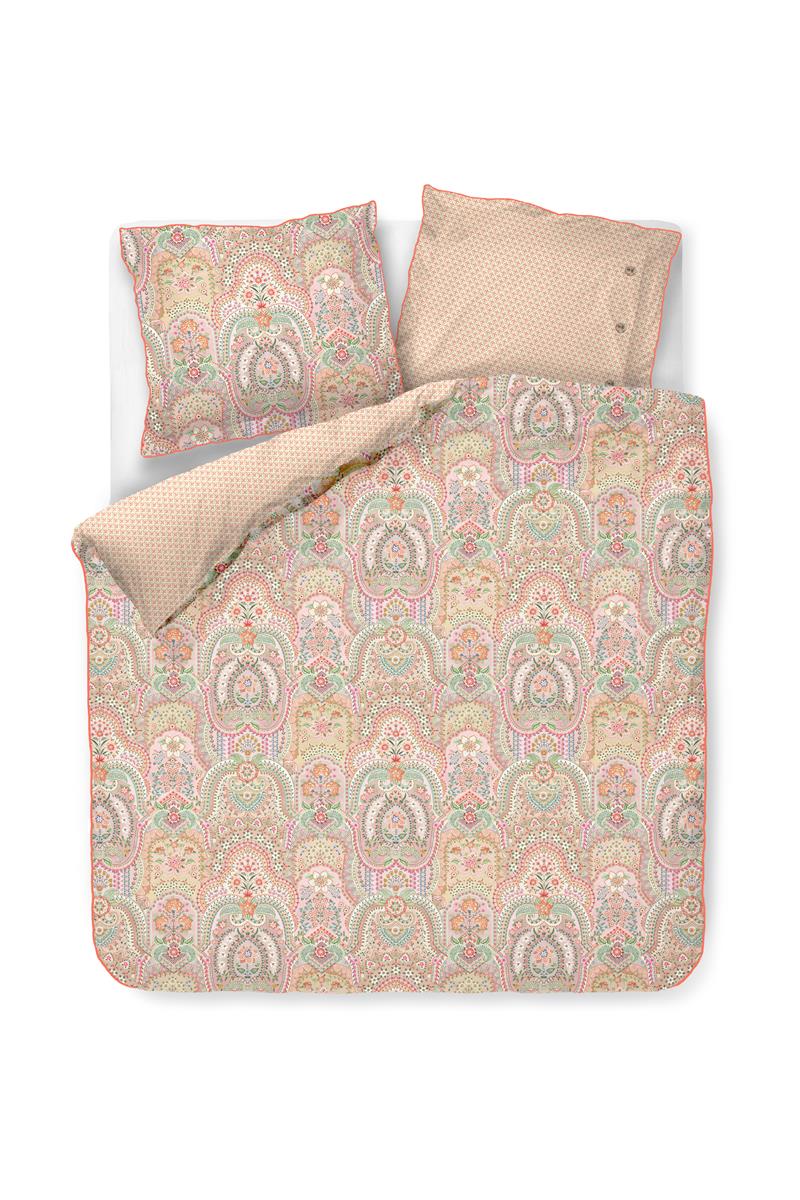 Pip Studio dekbedovertrek Jabali Flower - 200x200/220 cm - koraalrood ...