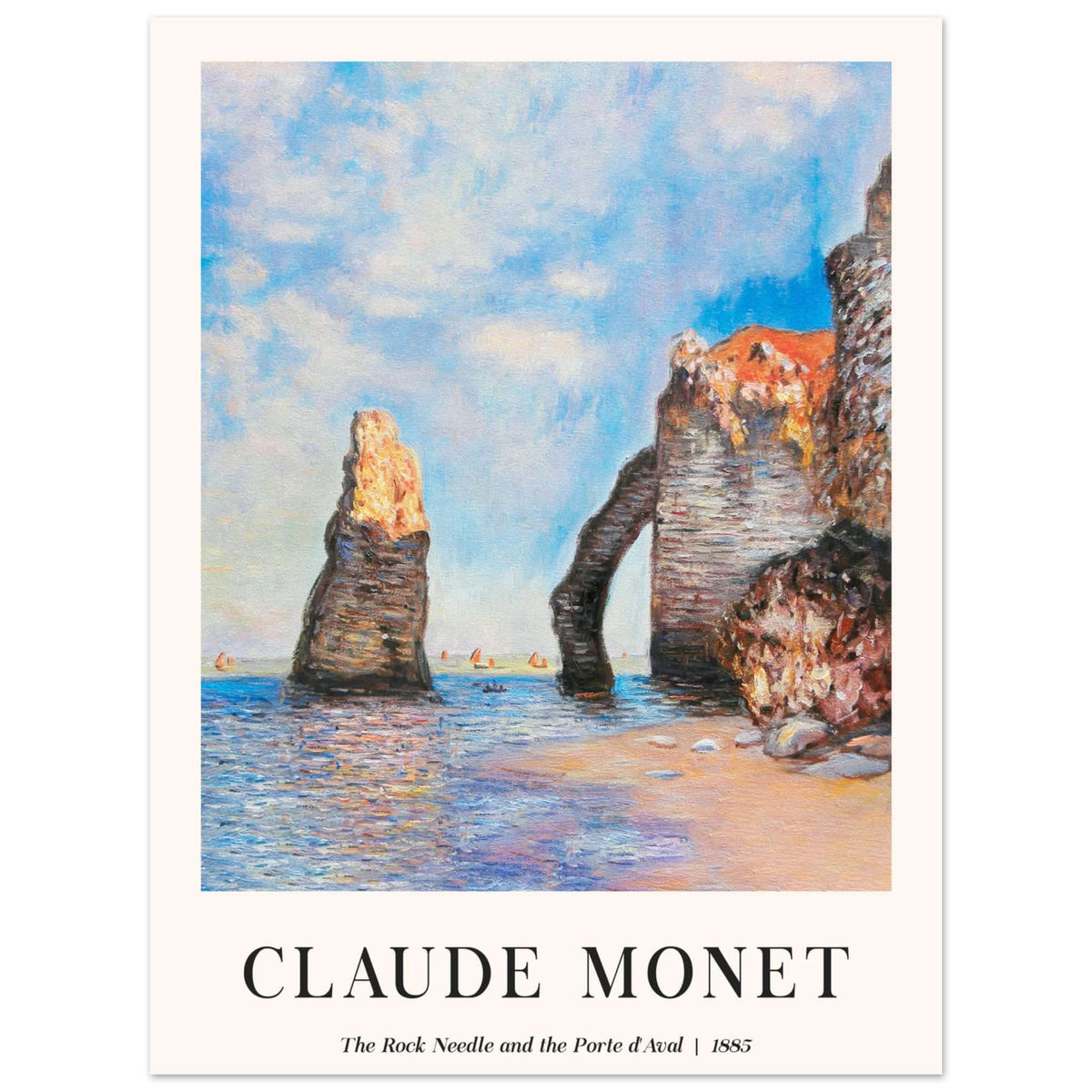 Artfulprints Claude Monet - The rock needle and the porte d'aval poste ...