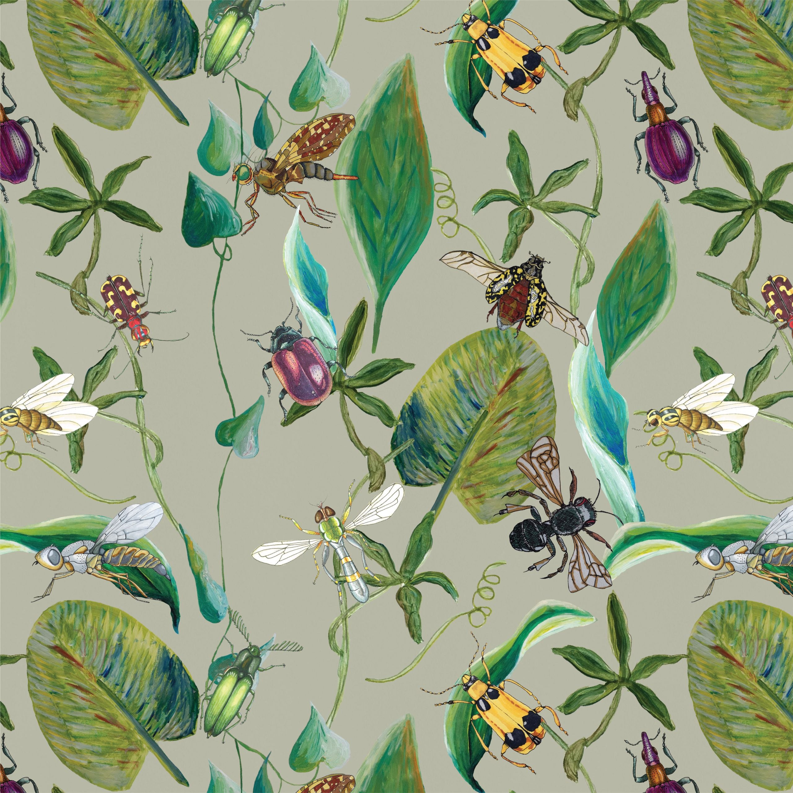 Catchii Behang Flourishing Flora pastel groen – vtwonen shop
