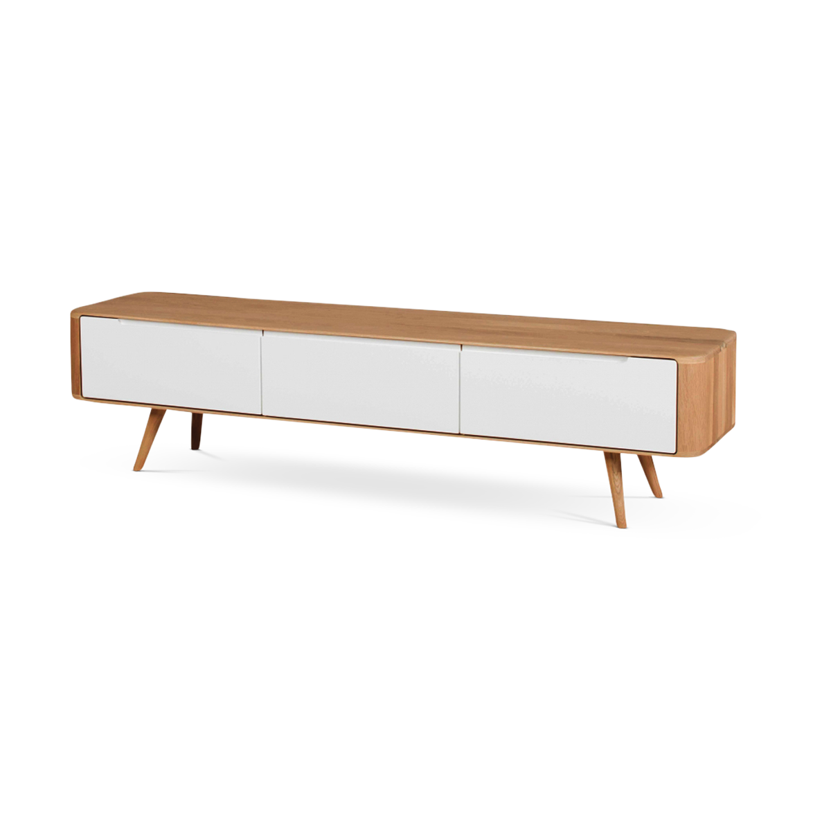 Gazzda Ena Lowboard Naturel - TV meubel - 180 x 55 cm – vtwonen shop