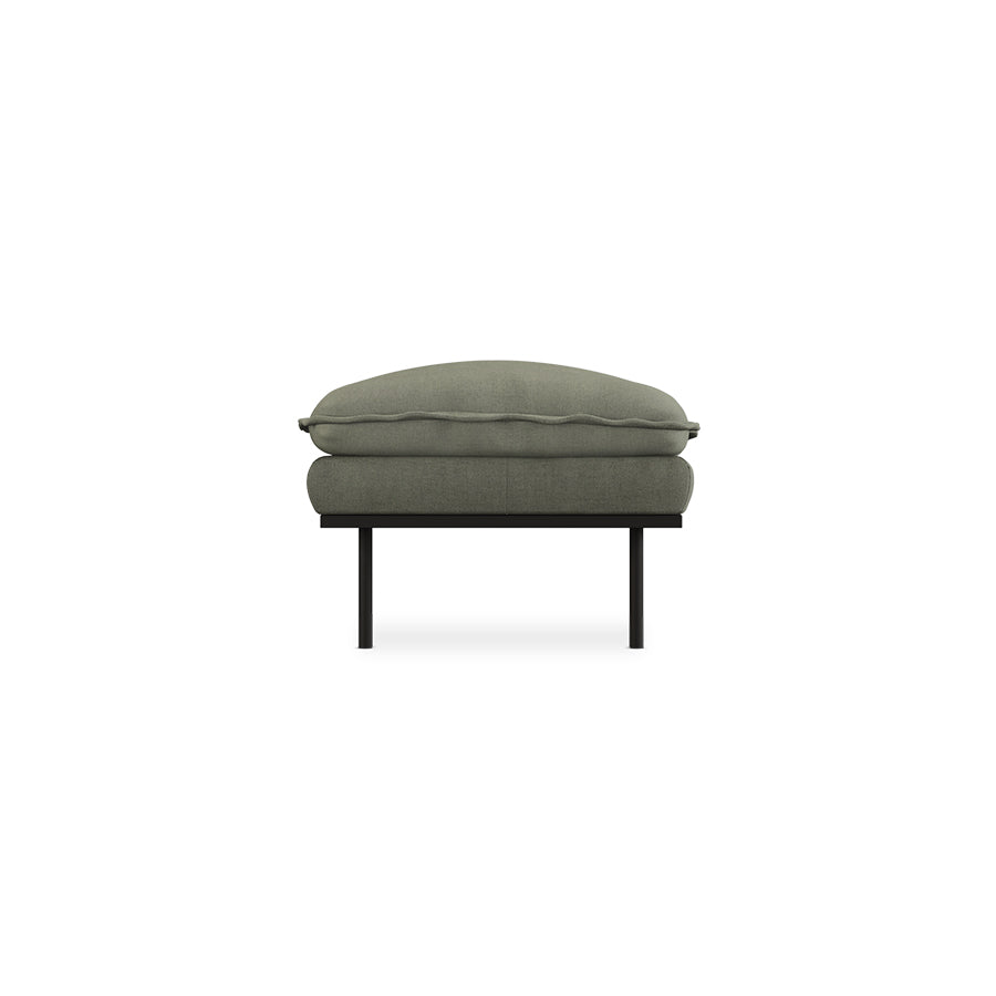 HKLIVING bank Retro – linen army green – hocker – vtwonen shop