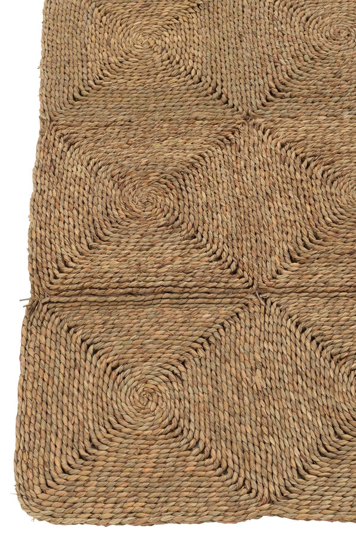 J-Line tapijt Vierkanten Geweven Touw - polyester - naturel – vtwonen shop