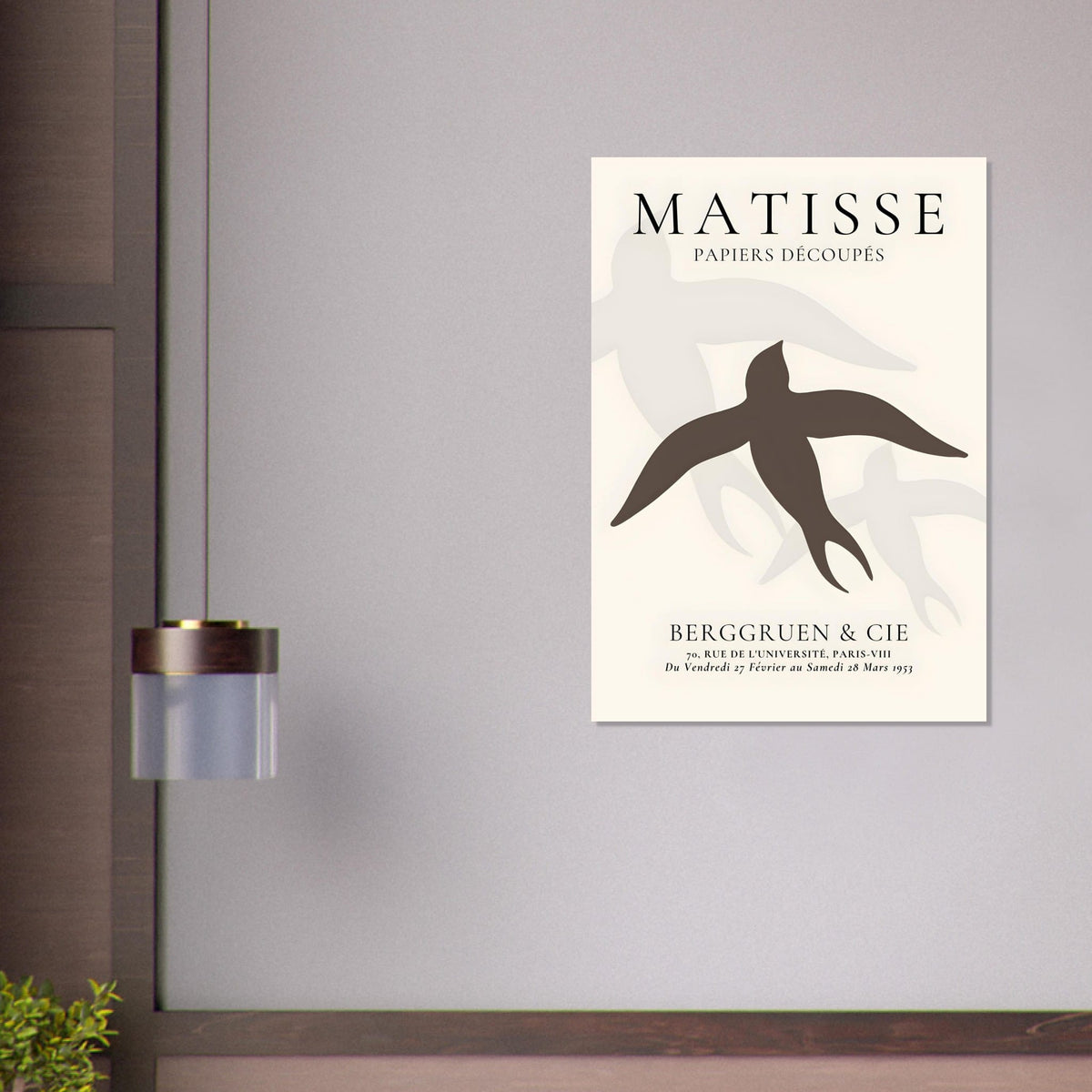 Artfulprints Matisse - Birds silhouettes Poster 70x100 cm – vtwonen shop