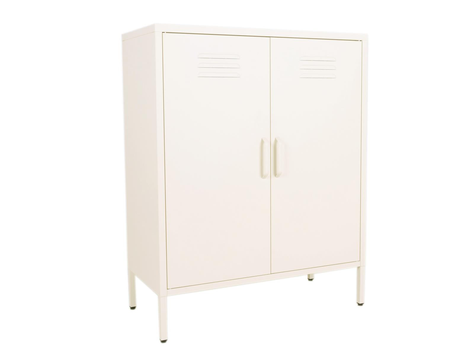 MaximaVida metalen lockerkast Finn 80 x 40 x 102 cm ivoor - 2 schappen ...
