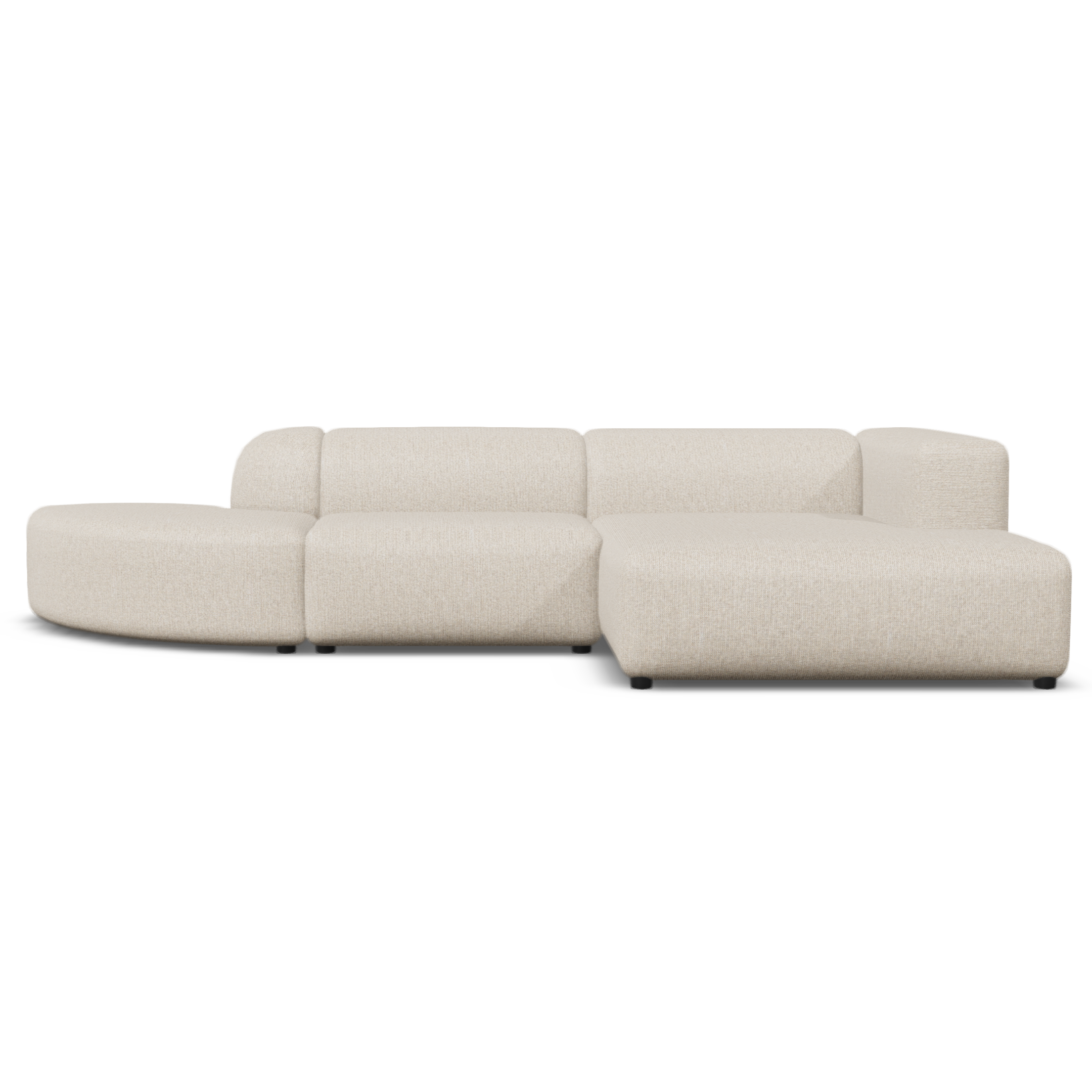 4x6 sofa - X6 madly modular set K rechts - beige melange - 315cm ...