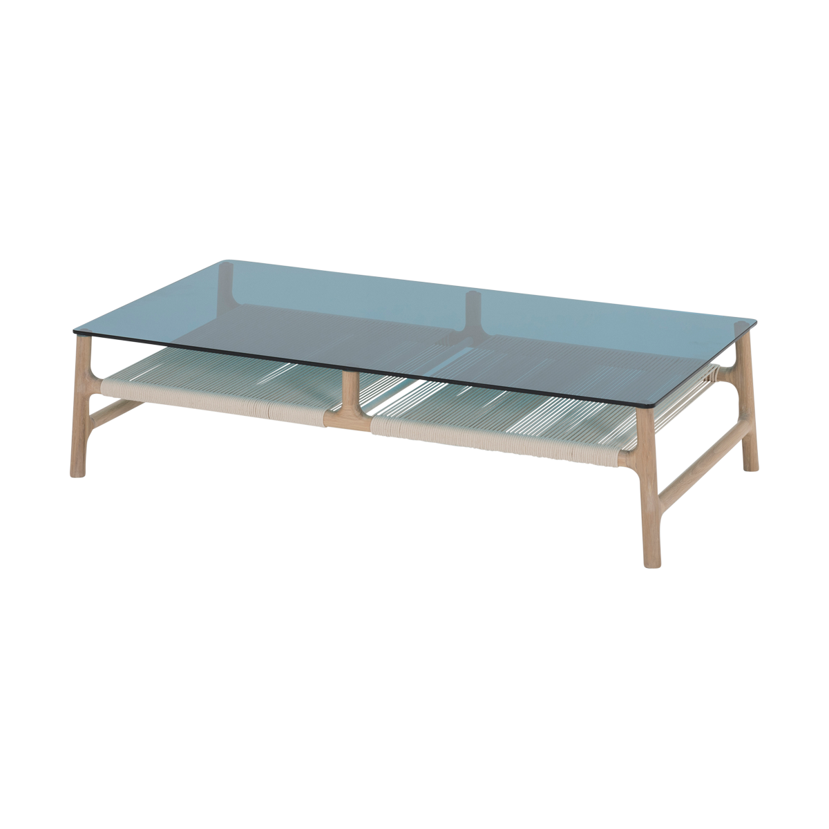 Gazzda Fawn Coffee Table Glazen Salontafel Whitewash / Petrol – vtwonen ...