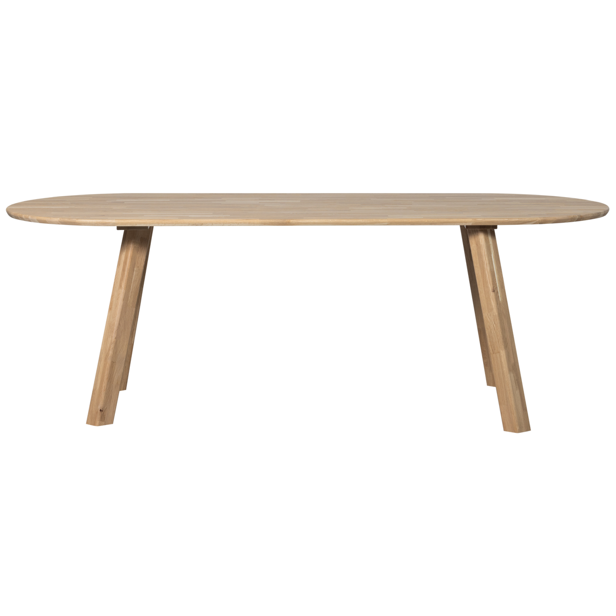 WOOOD eettafel ovaal vingerlas Tablo - Eiken - Transparant - 220x90 ...