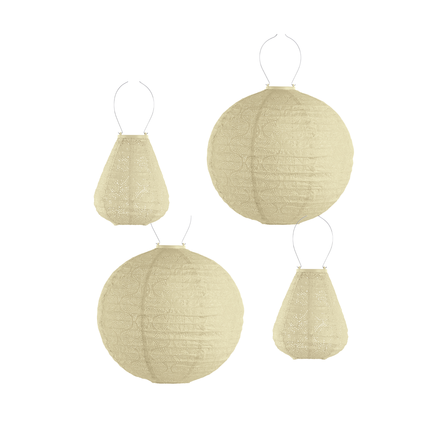 Lumiz solar lampion - gele set - 3 stuks – vtwonen shop