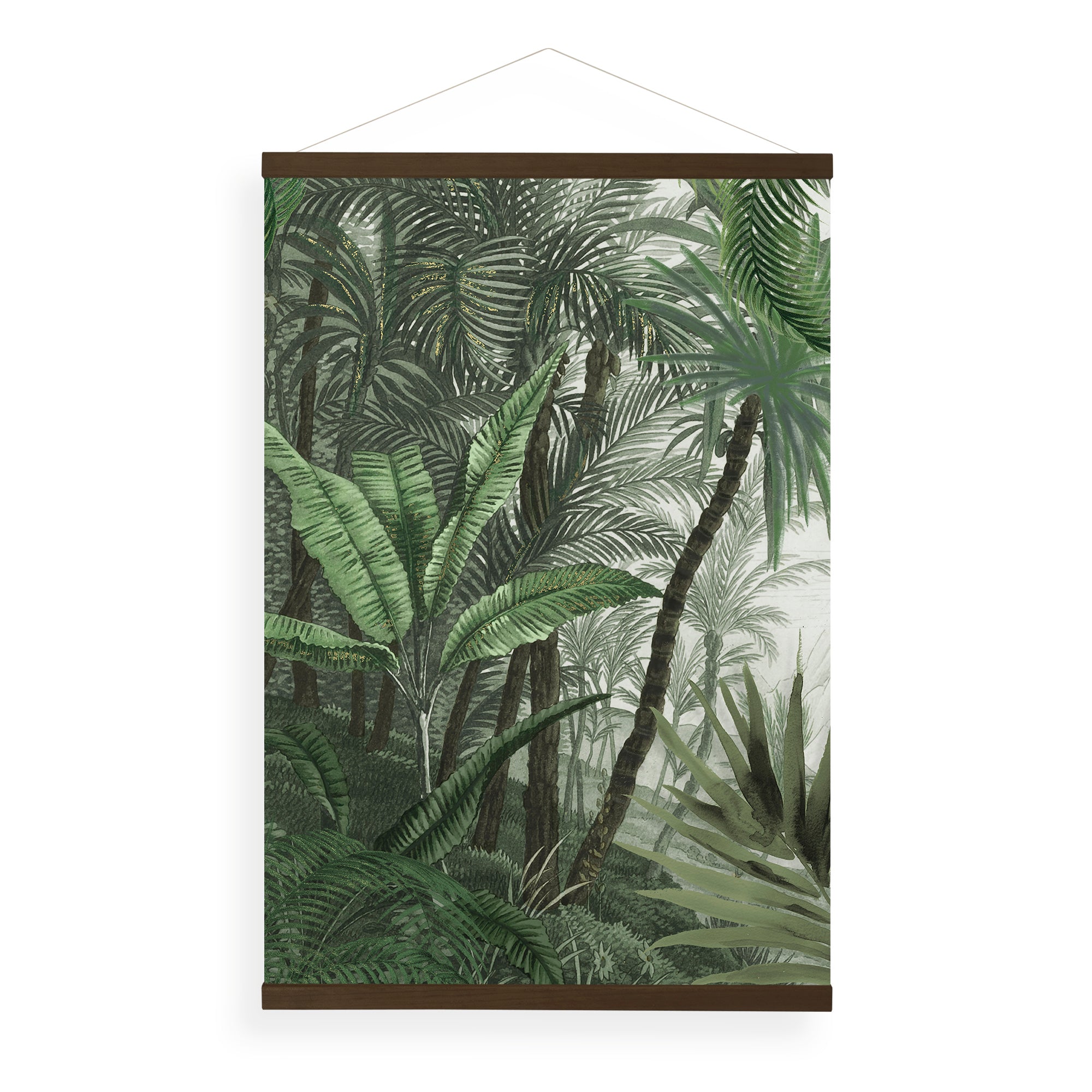 Hangende Poster Linnen Jungle Landschap groen 100x70cm – vtwonen shop